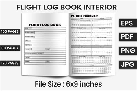 Flight Log Book Graphic By Cuttinglab · Creative Fabrica