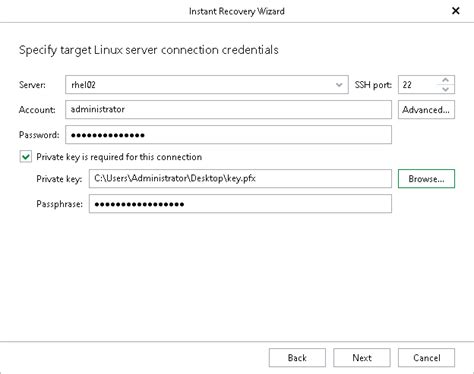 Step 3 Specify Target Server Veeam Backup Explorers Guide