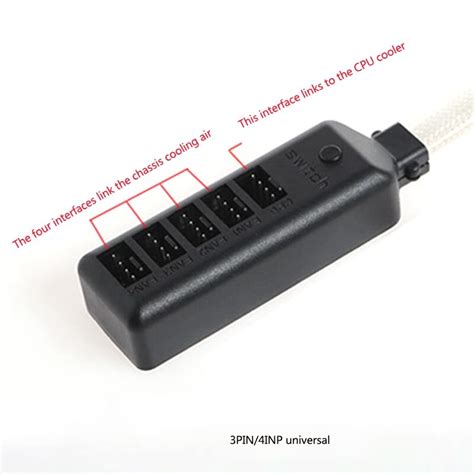 Hxhf One For Five Fan Hub 4 Pin Pwm Hub Desktop Co Vicedeal