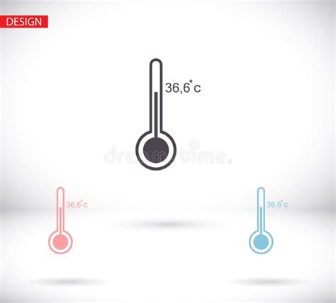Thermometer Vector Icon With Measuring Ruler Simple Sign Of Temperature Vector Icon Measuring