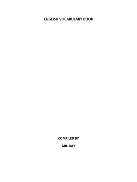 English Vocabulary Book Pdf