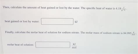 Solved Use The Heat Of Solution Interactive To Calculate The Chegg Com