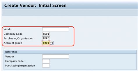 Sap Fico Create Vendor Master Record Vendor Code In Sap