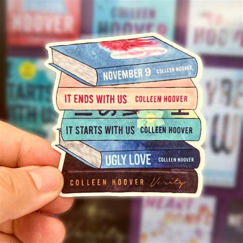 Colleen Hoover Books Sticker Book Stack Sticker Coho Etsy