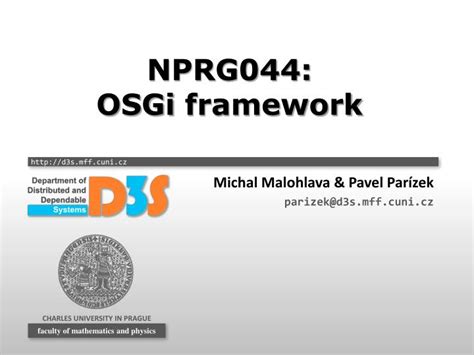 Ppt Nprg044 Osgi Framework Powerpoint Presentation Free Download