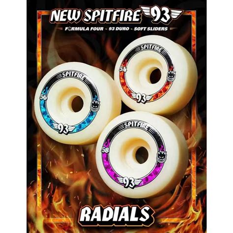 Jual Spitfire Formula Four Soft Sliders 54mm 93d Radials Skateboard