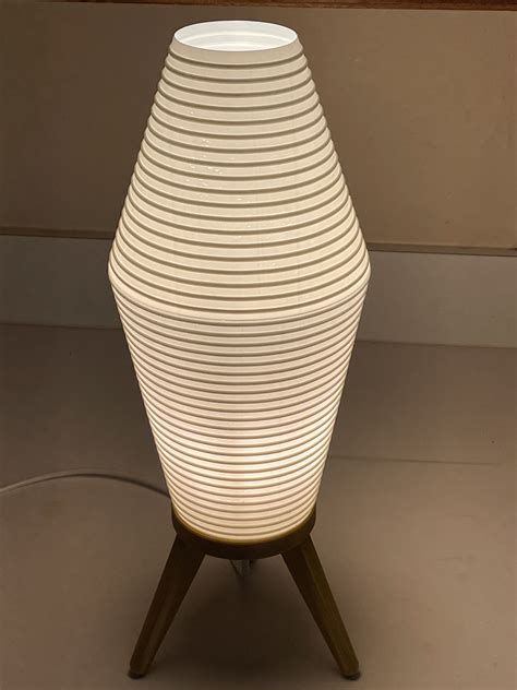 Mid Century Modern Lamp Shade And Stand Honeycomb By Mnhsmorton
