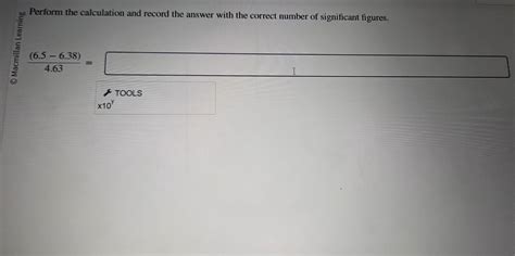 Solved Perform The Calculation And Record The Answer With The Correct