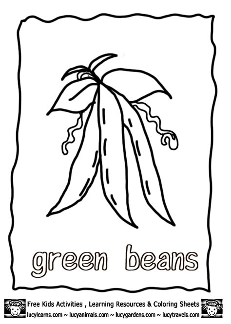 Green Beans Coloring Coloring Pages