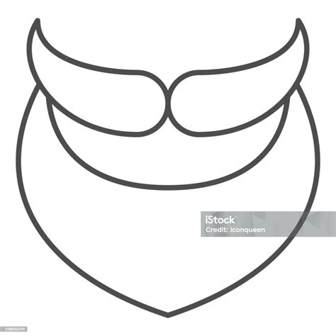 남자 수염과 콧수염 Isometric 아이콘 이발사 헤어 스타일 개념 벡터 그래픽 흰색 배경에 얼굴 머리 기호 모바일 또는 웹 디자인을위한 윤곽선 스타일 아이콘 고풍스런에