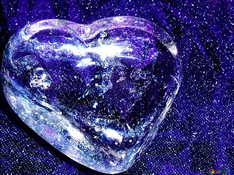 Crystal Blue Heart Wallpaper