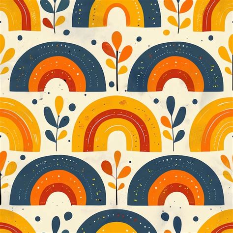 Premium Photo Rainbow Seamless Pattern Background