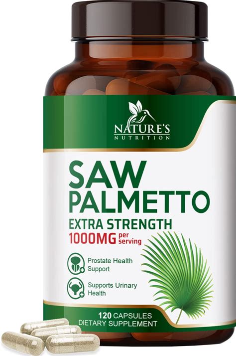 Saw Palmetto Prostate Support Supplements For Men Dht Blocker Hair