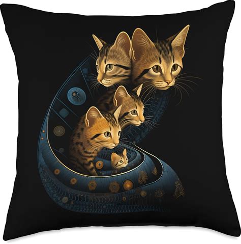 Fibonacci Sequence Cute Kitten Spiral Curl Math Cat Lover