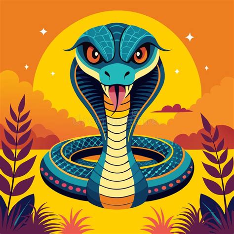 Coiled Green And Yellow Snake With Intricate Skin Patterns And Lifelike