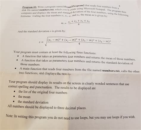 Solved Program 2 Write A Program Named Exam2program2 That