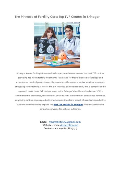 PPT Best IVF Centres In Srinagar PowerPoint Presentation Free