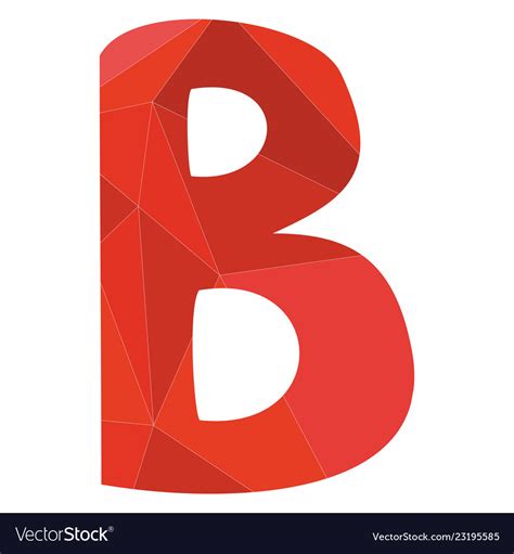 B Red Alphabet Letter Isolated On White Background