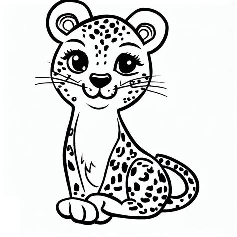 Coloriage Tête de Guépard télécharger et imprimer gratuit sur