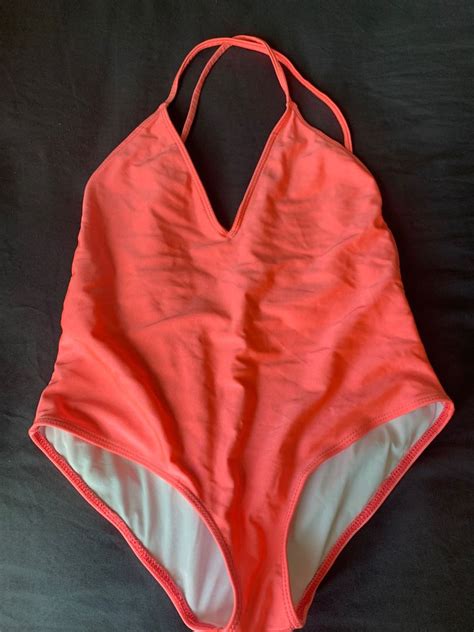 Swimsuit One Piece Neon Pink Womens Fashion Swimwear Bikinis