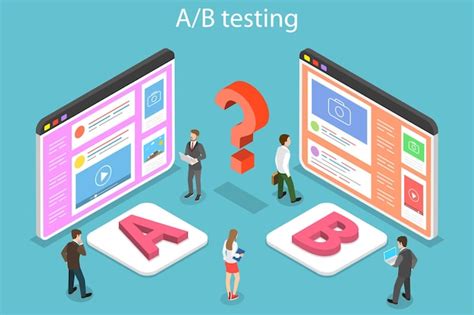 Premium Vector Isometric Flat Vector Concept Of AB Testing Split Test