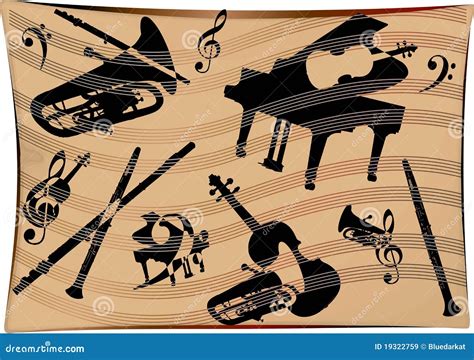 Musical Instruments Background Stock Illustration Illustration Of