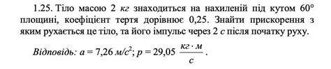Тіло масою 2 кг знаходиться на нахиленій під кутом 60° площині