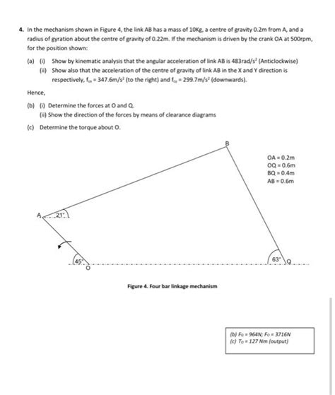 In The Mechanism Shown In Figure The Link AB Chegg