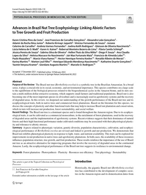 Costa Et Al 2022 Pdf Trees Leaf