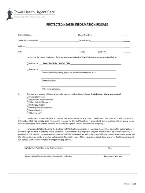 Fillable Online Uc5662 Phi Release Fax Email Print Pdffiller