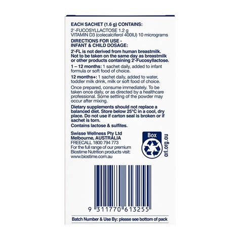 Buy Biostime 2 Fl Hmo Proboost Vit D 28 X 1 6g Sachets Online At