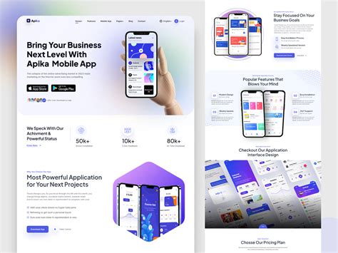 Mobile App Landing Page By Abdur Razzak 🏅 On Dribbble