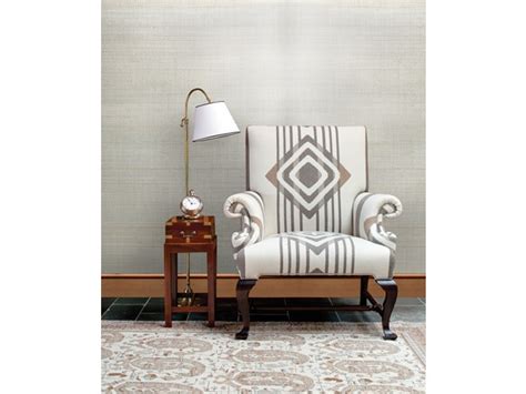 Stelios Grey Grasscloth Wallpaper