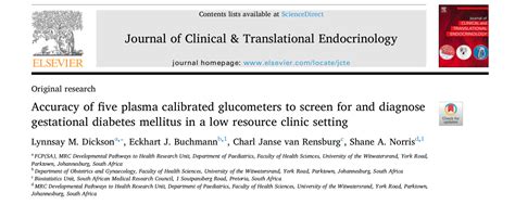 Accuracy Of Glucometers In Jhb Clinics Profmoosa