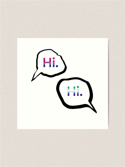 Hi Nick And Charlie Bisexual Gay Heartstopper Art Print For Sale By