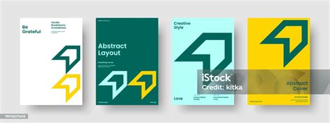 Template Flyer Kreatif Desain Laporan Modern Tata Letak Poster Abstrak