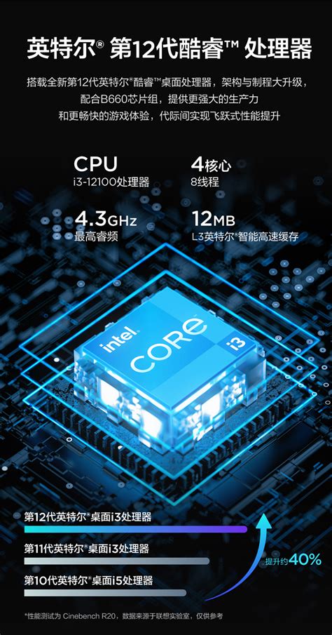 联想Lenovo 天逸510Pro 14升商务办公台式机电脑主机酷睿Win11 i5 12400 16G 256G 1T 23英寸