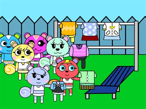 Dee And Friends Hang Their Clothes At Clothesline By Mikelam0102 On