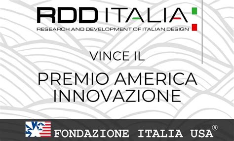 RDD Italia Vince Il Premio America Innovazione R D D Italia