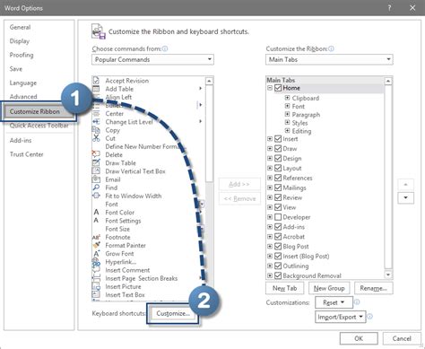 Restoring FIND Keyboard Shortcut In Word 2016