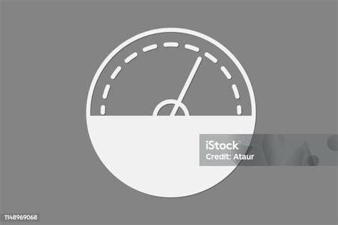 Ikon Speedometer Tradisional Dengan Desain Lingkaran Pada Ilustrasi
