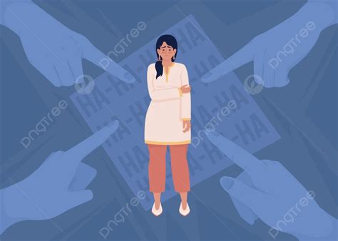 화가 여자와 가리키는 손가락 평면 컬러 벡터 일러스트 레이 션 조직 인종 차별 생기 Png 일러스트 및 벡터 에 대한 무료 다운로드 Pngtree
