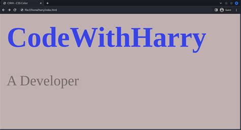 Colors Css Tutorial Codewithharry