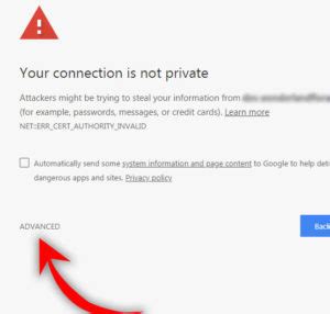 How To Bypass Connection Not Private SSL Google Chrome Warning Gallagher Website Design