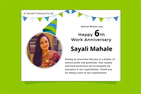 Work Anniversary Sayali Mahale