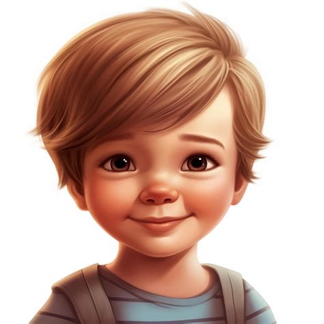 Мультяшный мальчик с рюкзаком и улыбкой на лице генеративный ИИ Премиум Ai сгенерированное