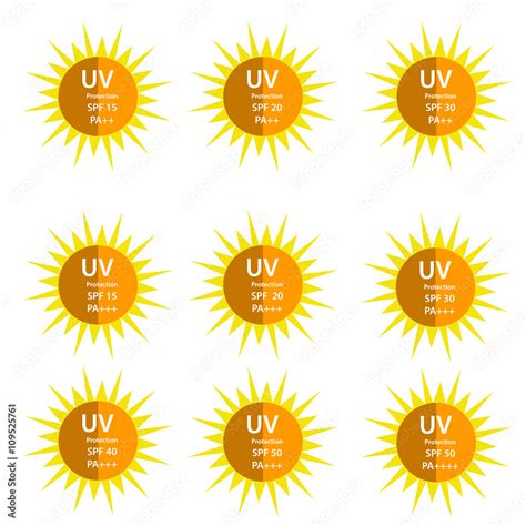 UV Protection Logos Set Stock Vector Adobe Stock