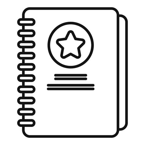Ícone De Caderno De Publicidade Esboço ícone Vetor De Caderno De Publicidade Para Web Design