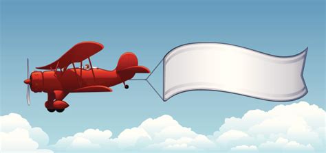 Airplane Banner Stock Illustration Download Image Now Istock