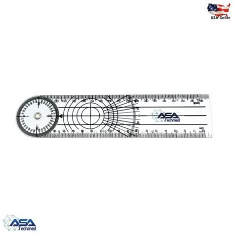 ASA TECHMED 6 Pcs 360 12 8 6 Inch Medical Spinal Goniometer Angle